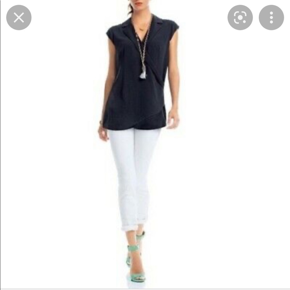 Cabi Style 757 Origami Faux Crossover Wrap Black Tuni… - Gem